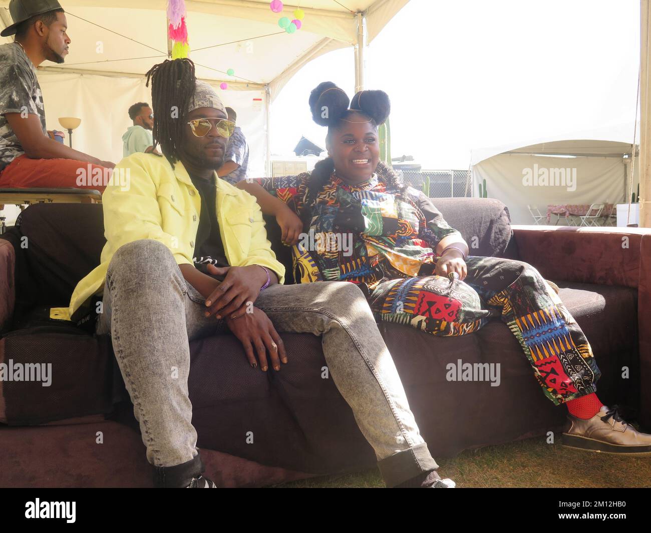 Coachella - Tank and the Bangas - Interview Stock Photo - Alamy