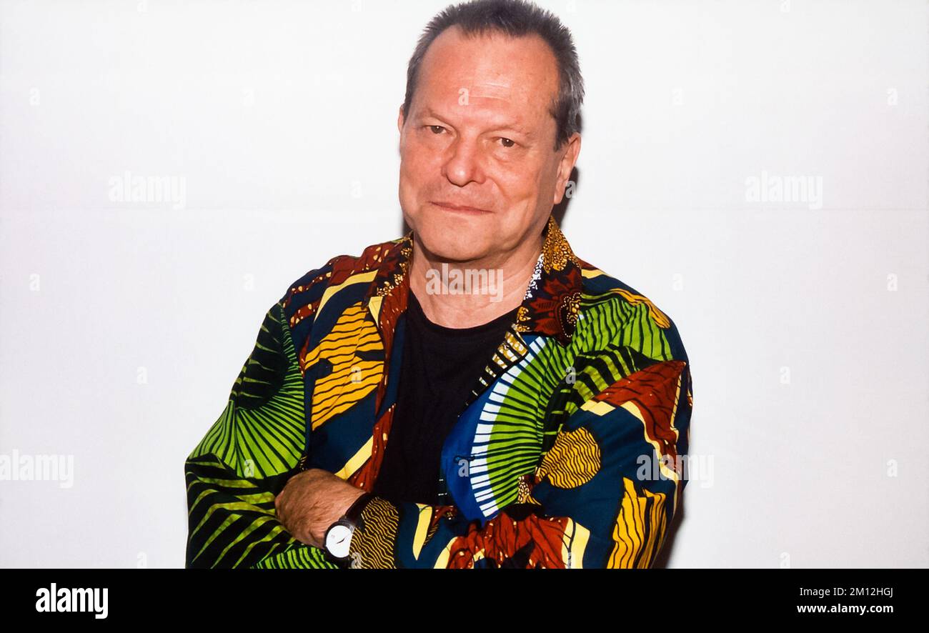 Retro celebrity portraits - Terry Gilliam, at a press conference event ...