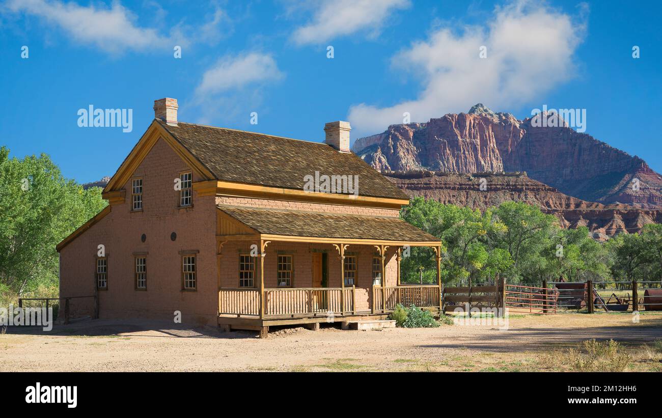 Alonzo H. Russell Home (built 1862) at Grafton Ghost Town near Zion ...
