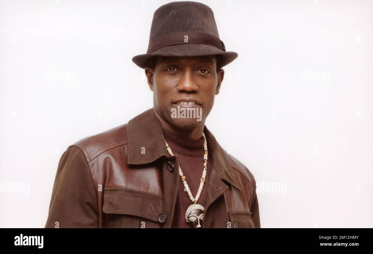 Retro celebrity portraits - Wesley Snipes, at a press conference event ...