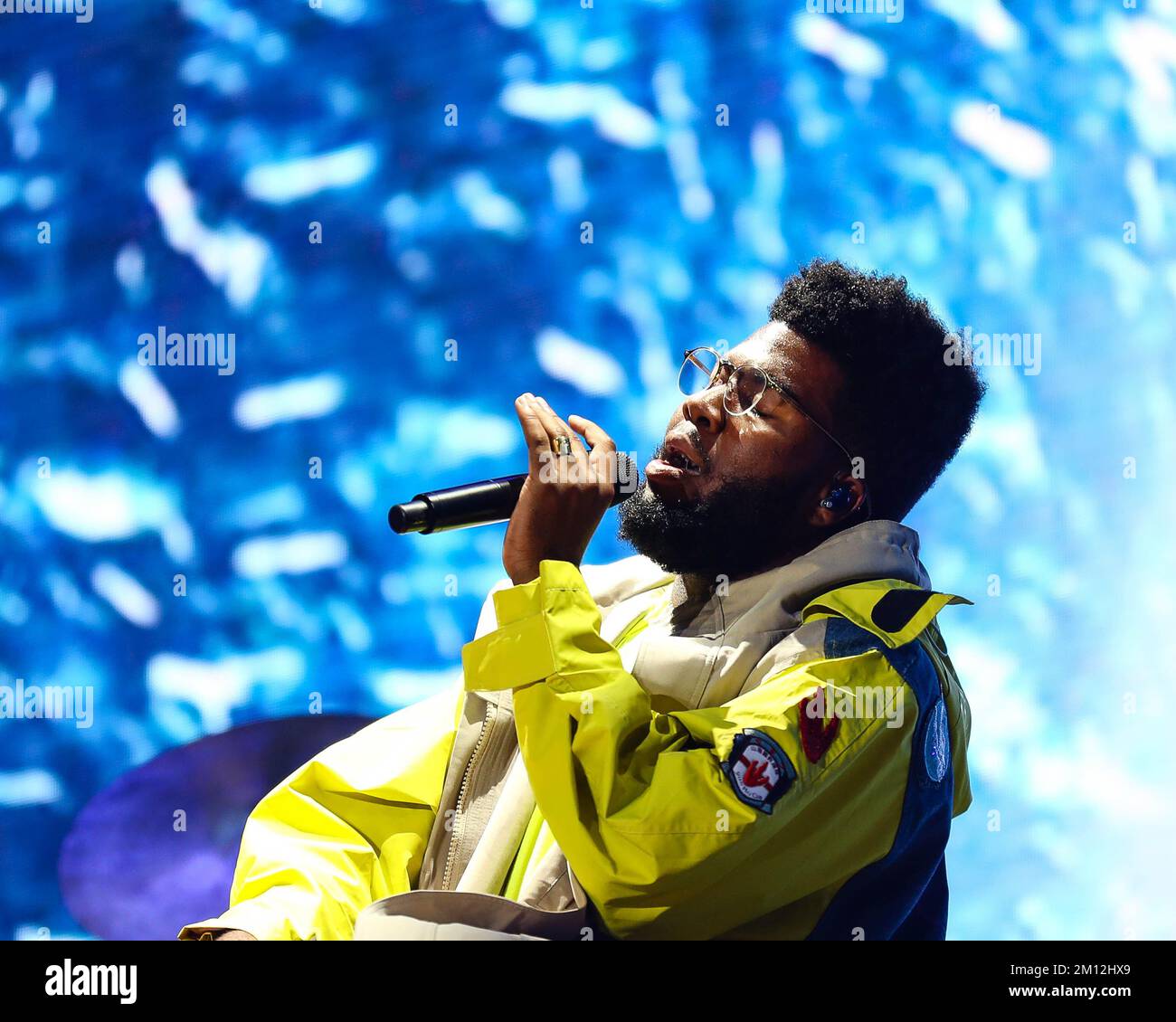 Boston Calling - Khalid in concert Stock Photo - Alamy
