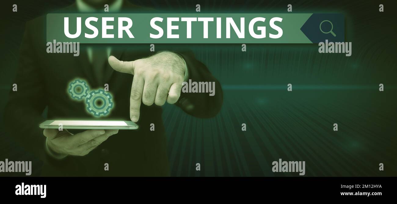 Handwriting Text User Settings Business Showcase Configuration Of Appearance Operating System