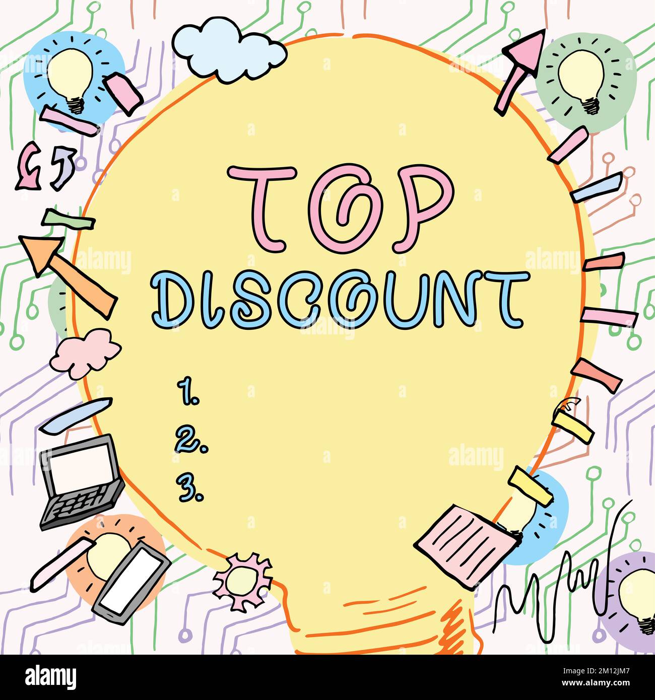 Text caption presenting Top Discount. Business idea Best Price ...