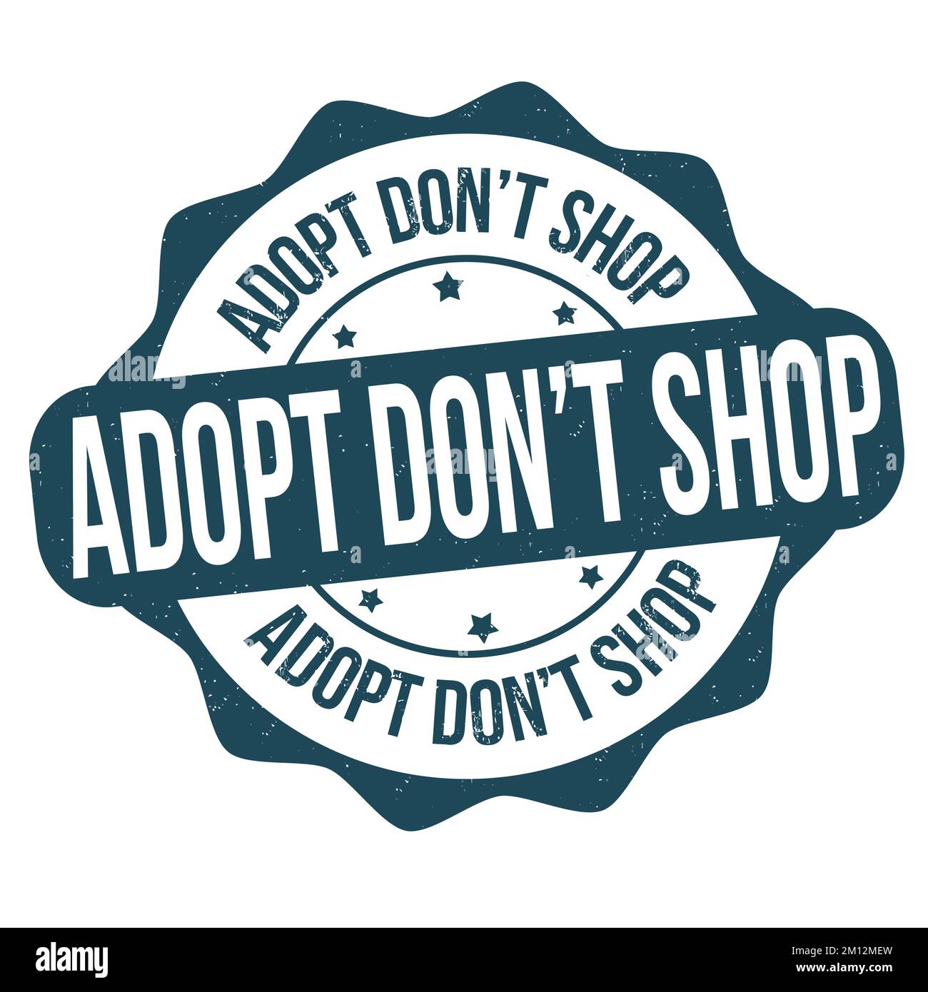 Adopt don't shop grunge rubber stamp on white background, vector ...