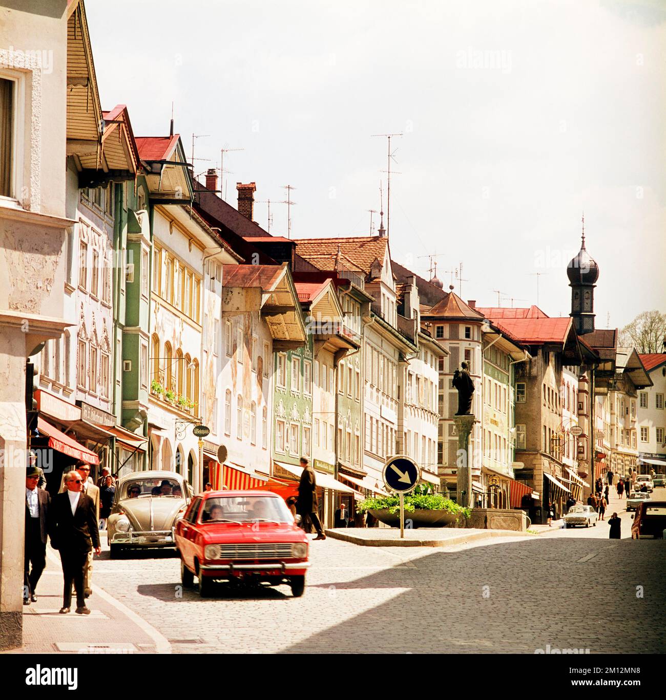 Marktstraße Bad Tölz, Upper Bavaria, Bavaria, Germany Photo around 1975 ...