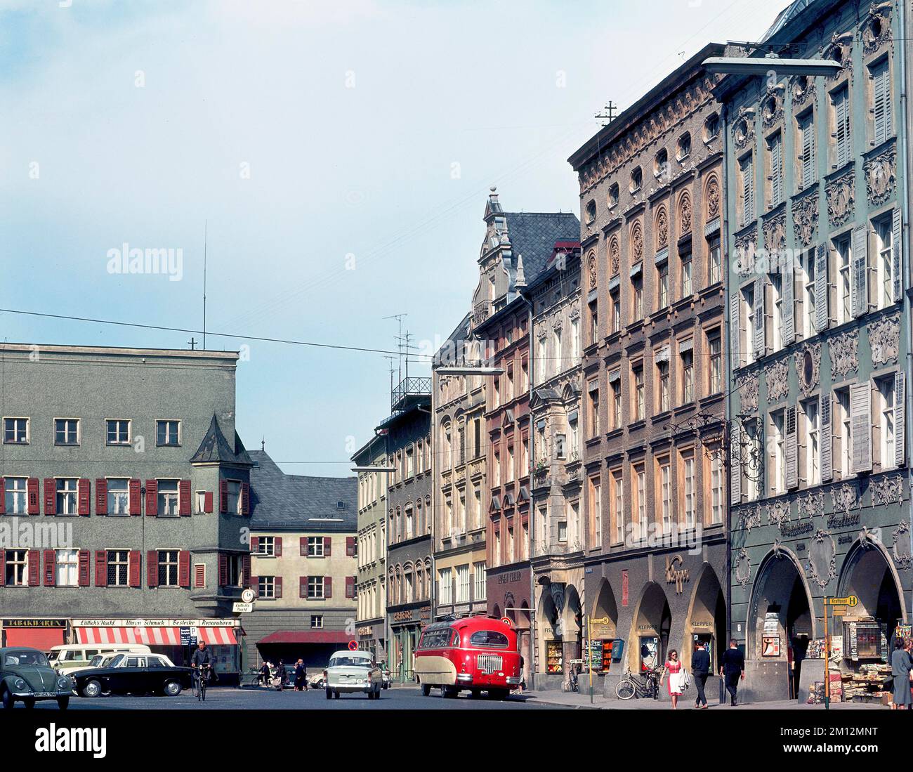 Max-Josefs-Platz with Mittertor, Rosenheim, Upper Bavaria, Bavaria ...