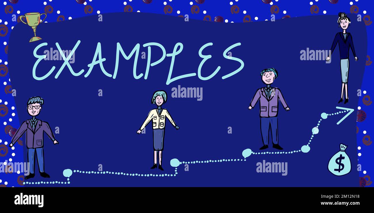 Conceptual Display Examples Business Idea Photo Sample Model To Follow Guide Explanation For