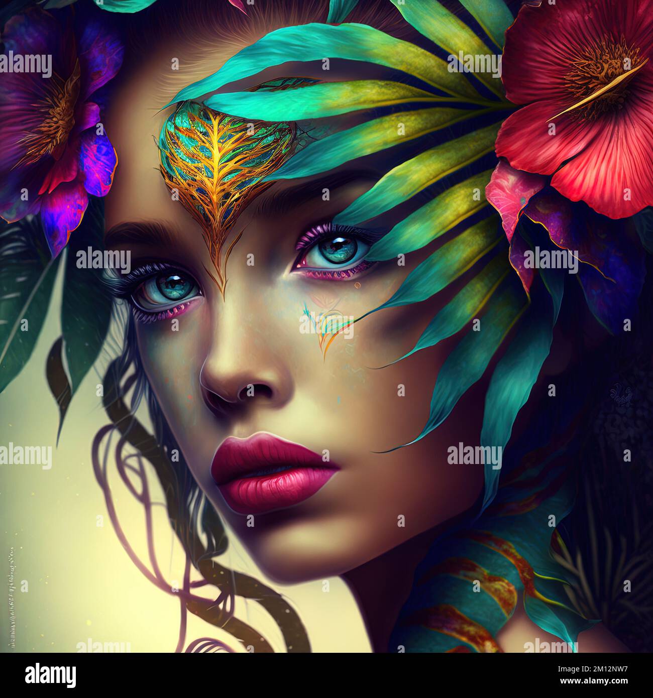 Exotic Woman Portrait Stock Photo - Alamy