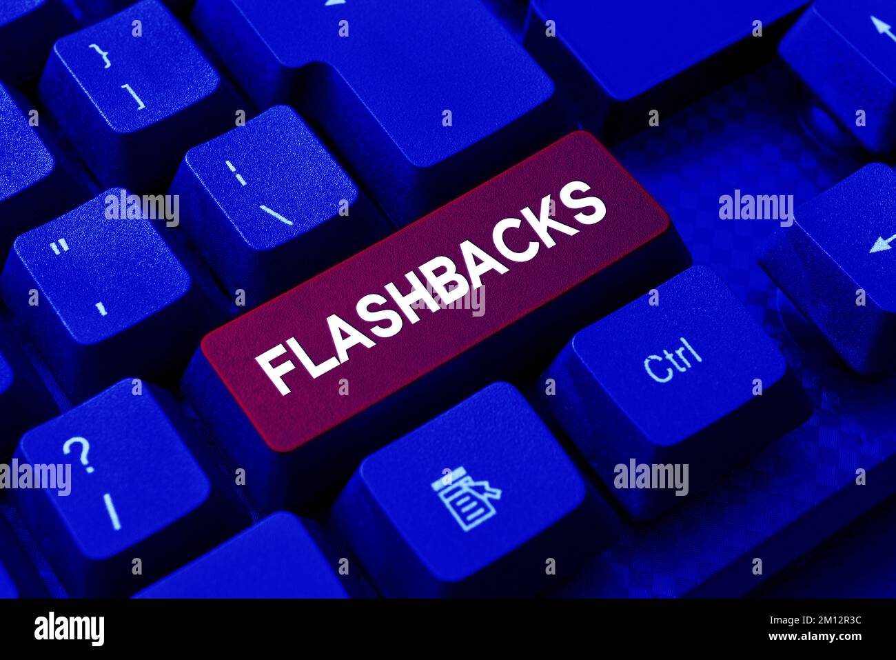 Text caption presenting Flashbacks. Word Written on interruption of ...