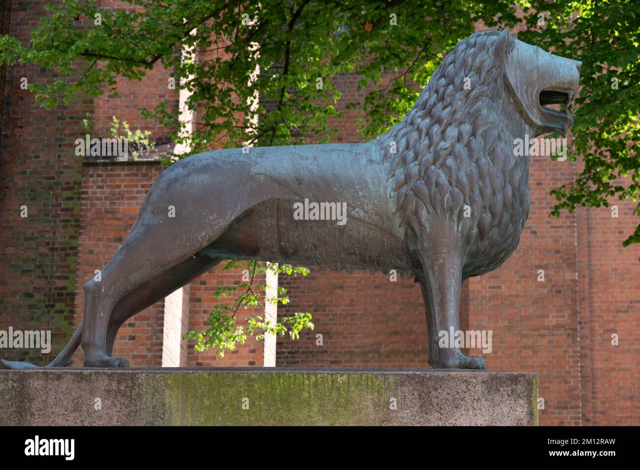 Lion statue in front of schwerin cathedral hi-res stock photography and ...