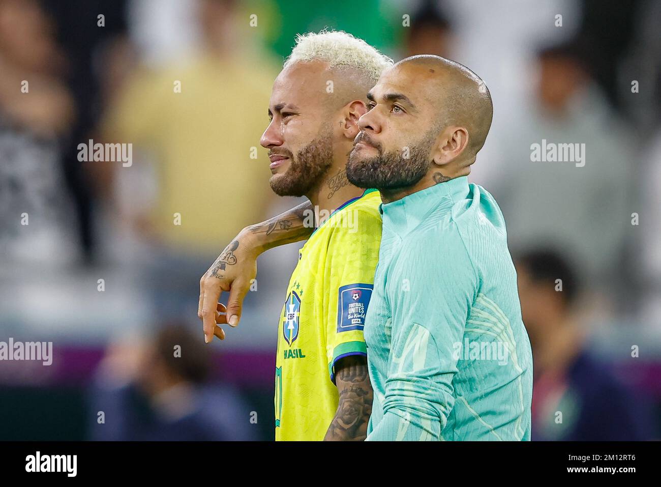 Doha, Catar. 09th Dec, 2022. NEYMAR of Brazil cries and laments the ...