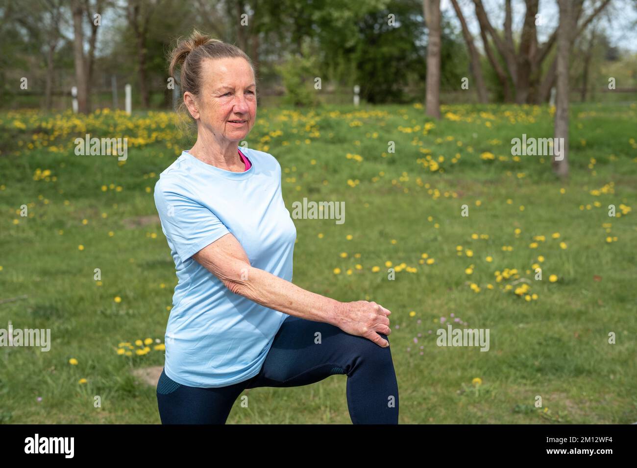 Senior, sports, outdoor exercise Stock Photo - Alamy