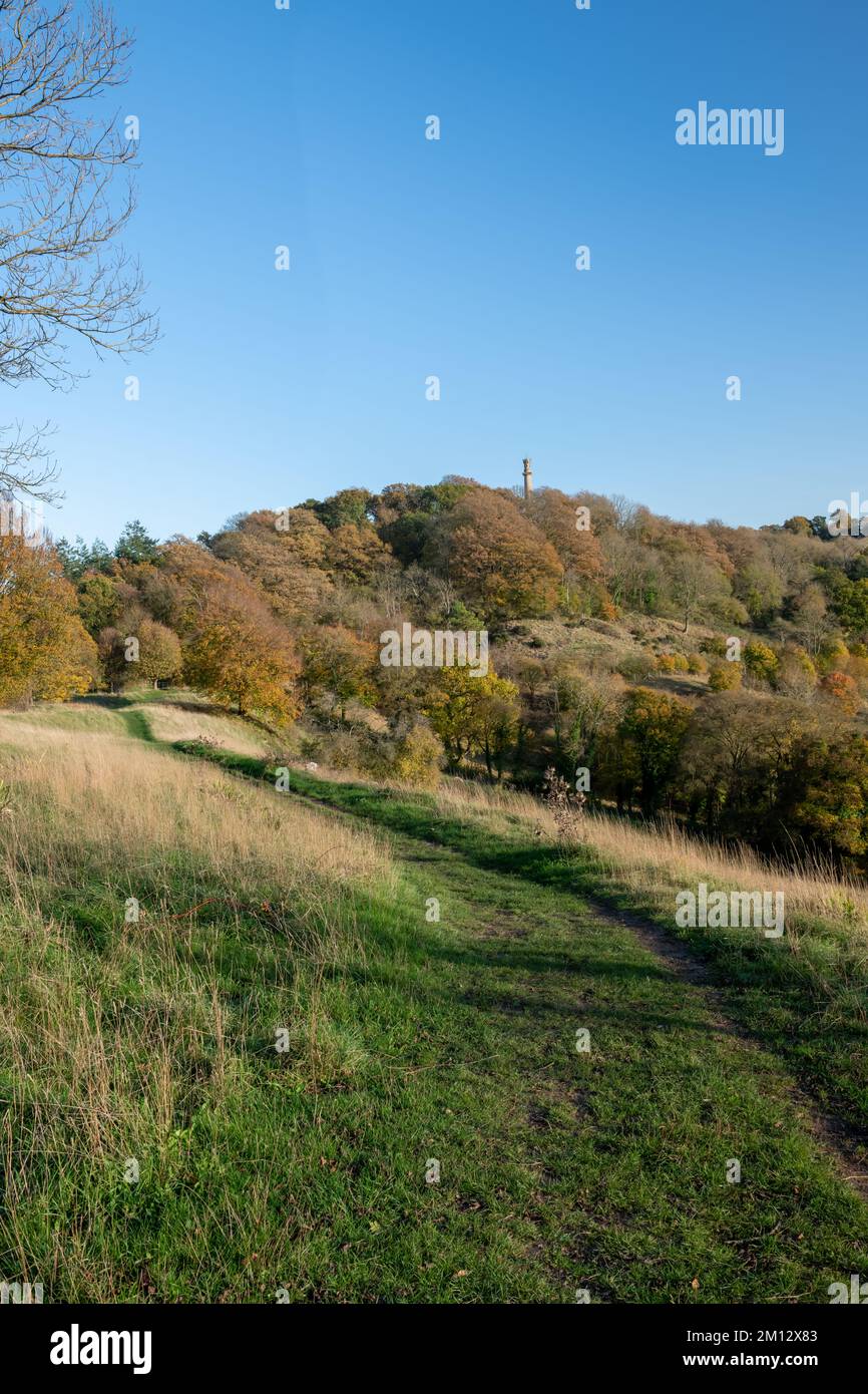 Landscape photo of the autumn colours at the Admiral Hood Monument on ...