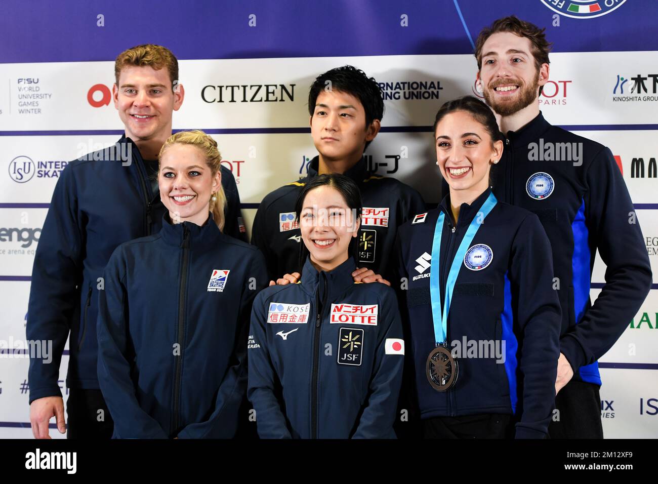 L-R, Alexa KNIERIM & Brandon FRAZIER (USA) second place, Riku MIURA ...