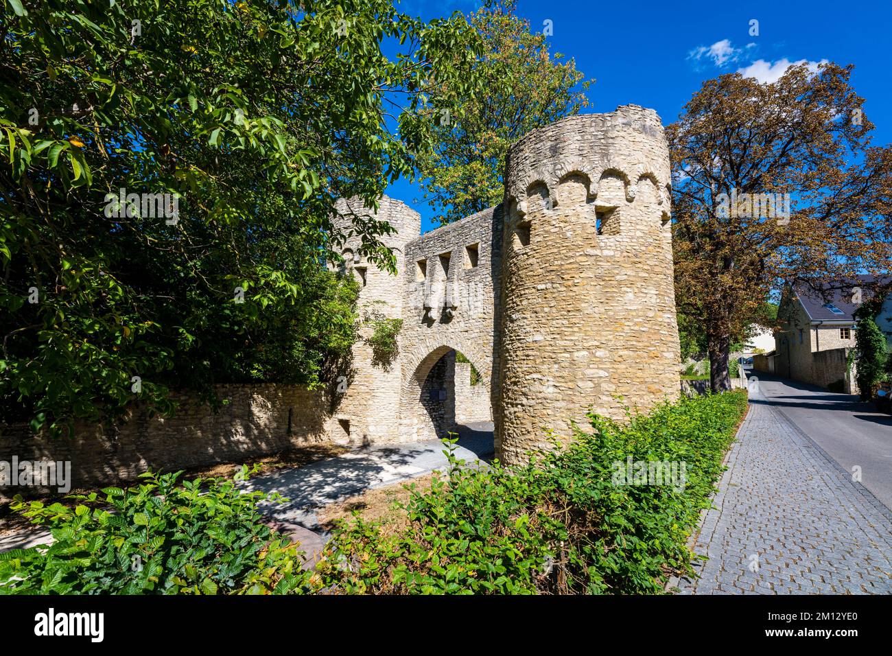 Ohrenbrücker Tor in Ingelheim, Rheinhessen, historic city gate as part ...