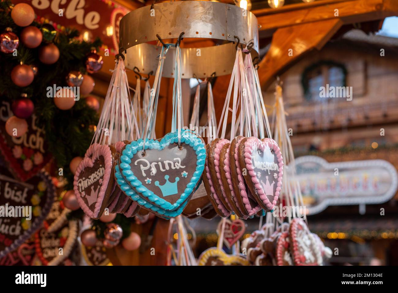 Gingerbread, Christmas market, Magdeburg, Saxony-Anhalt, Germany Stock ...