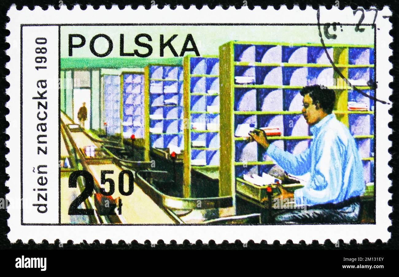 MOSCOW, RUSSIA - OCTOBER 29, 2022: Postage stamp printed in Poland ...