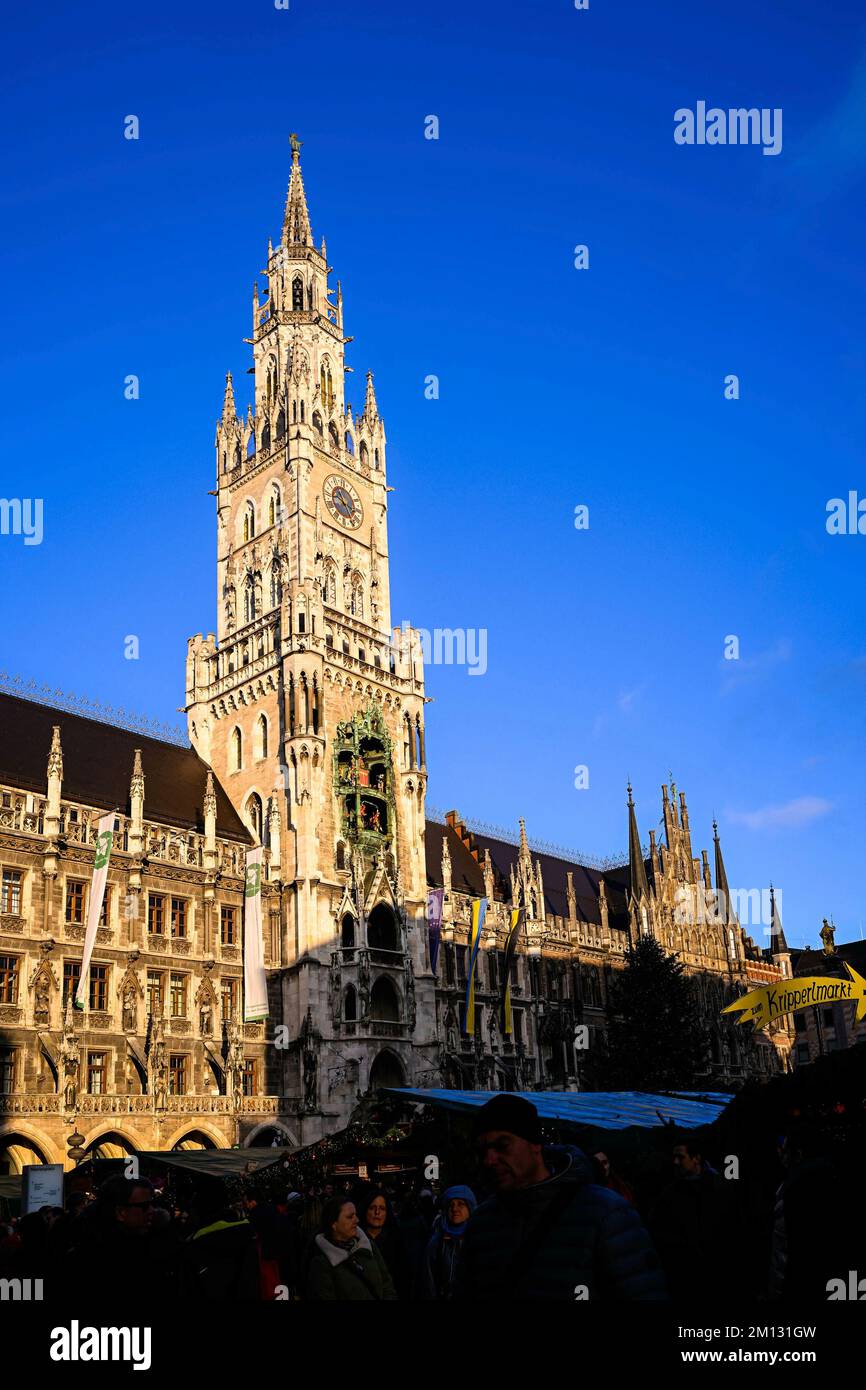 Christmas market at Marienplatz in Munich, Bavaria, Germany, Europe ...