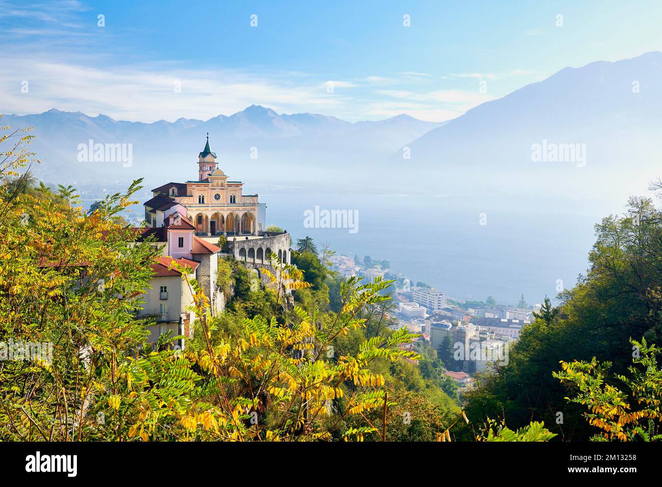 Pilgrimage Church of Madonna del Sasso on Lake Maggiore, Locarno ...