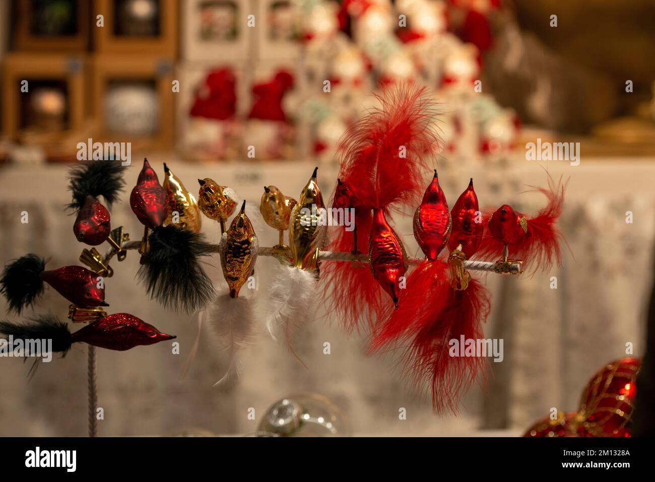 Christmas market in Salzburg, Austria, Christmas decorations Stock ...