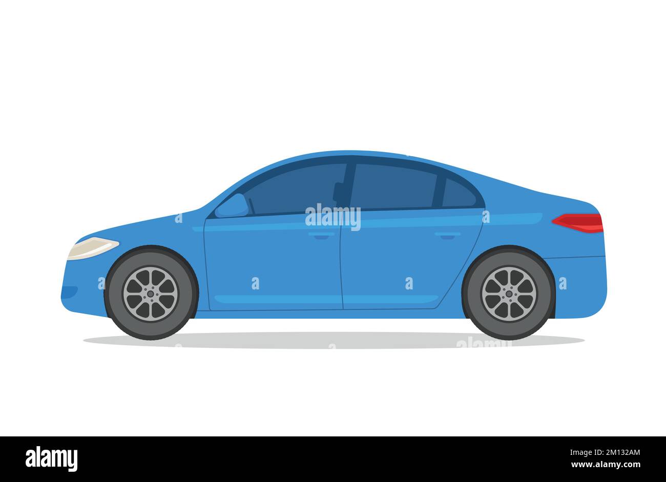 Car vector template on white background. Business sedan isolated ...