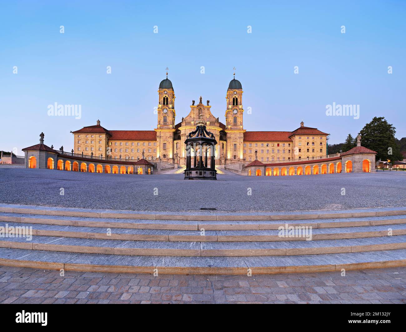 Benedictine abbey, monastery, place of pilgrimage, Einsiedeln, Canton ...