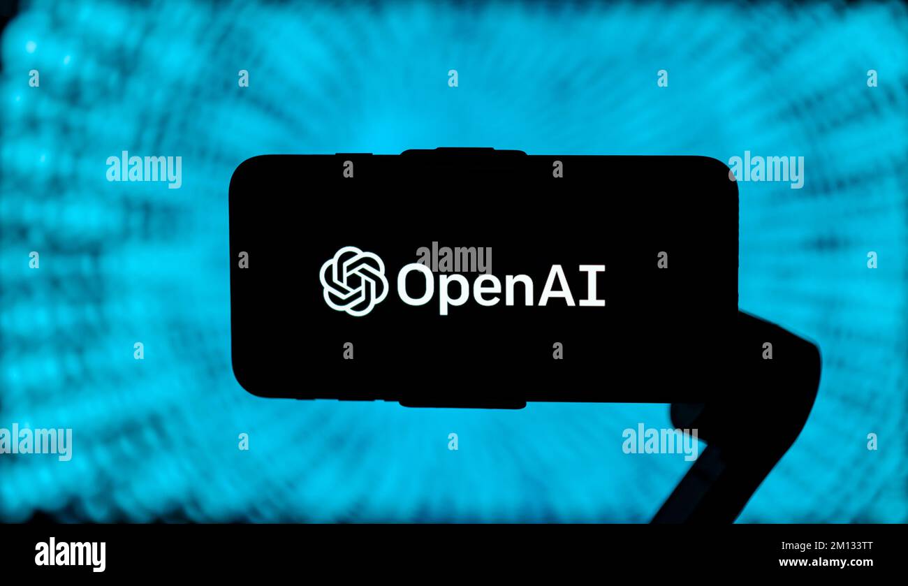 In this photo illustration, the logo of openAI is seen displayed on a ...