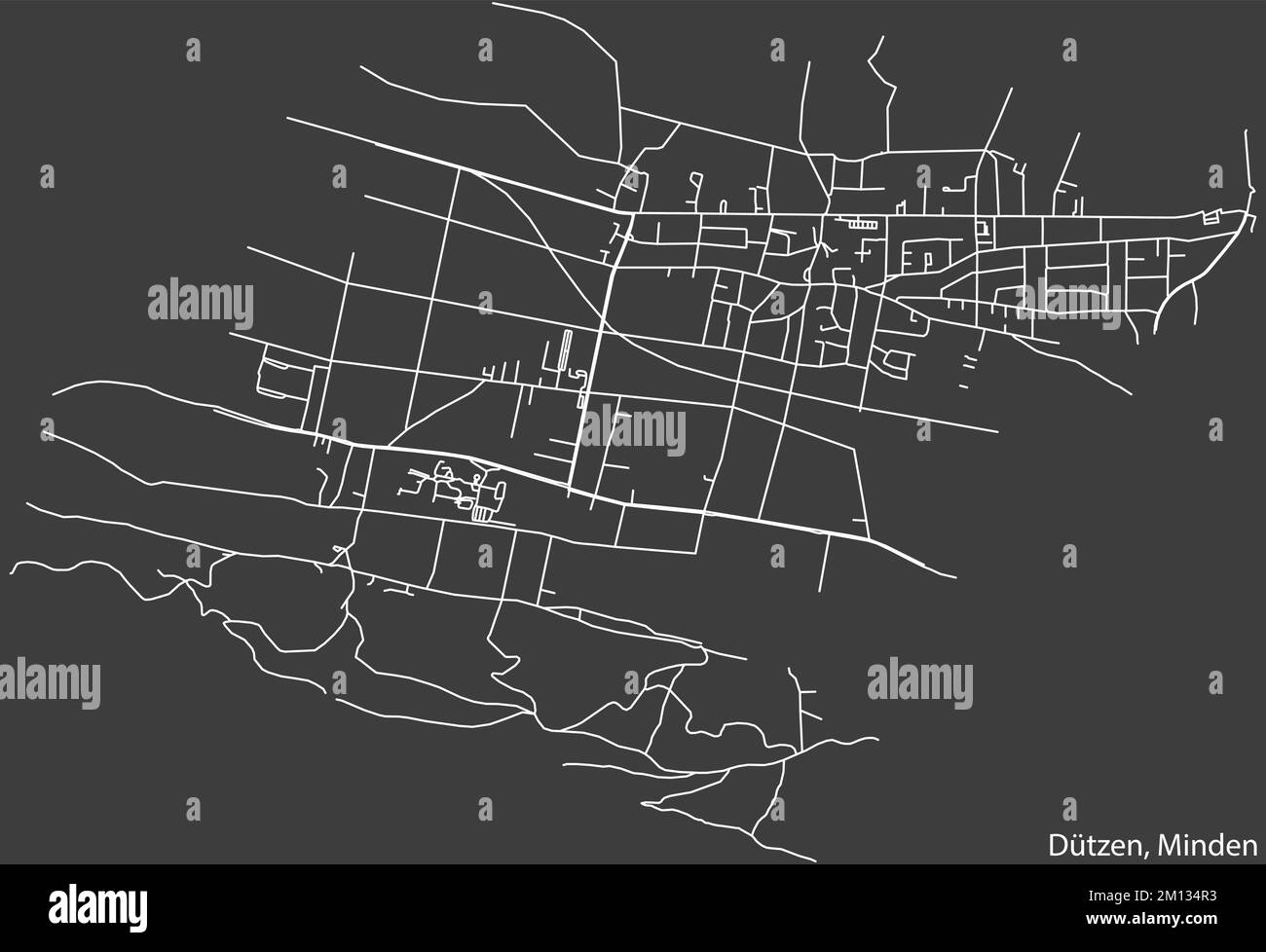 Street roads map of the DÜTZEN QUARTER, MINDEN Stock Vector Image & Art ...