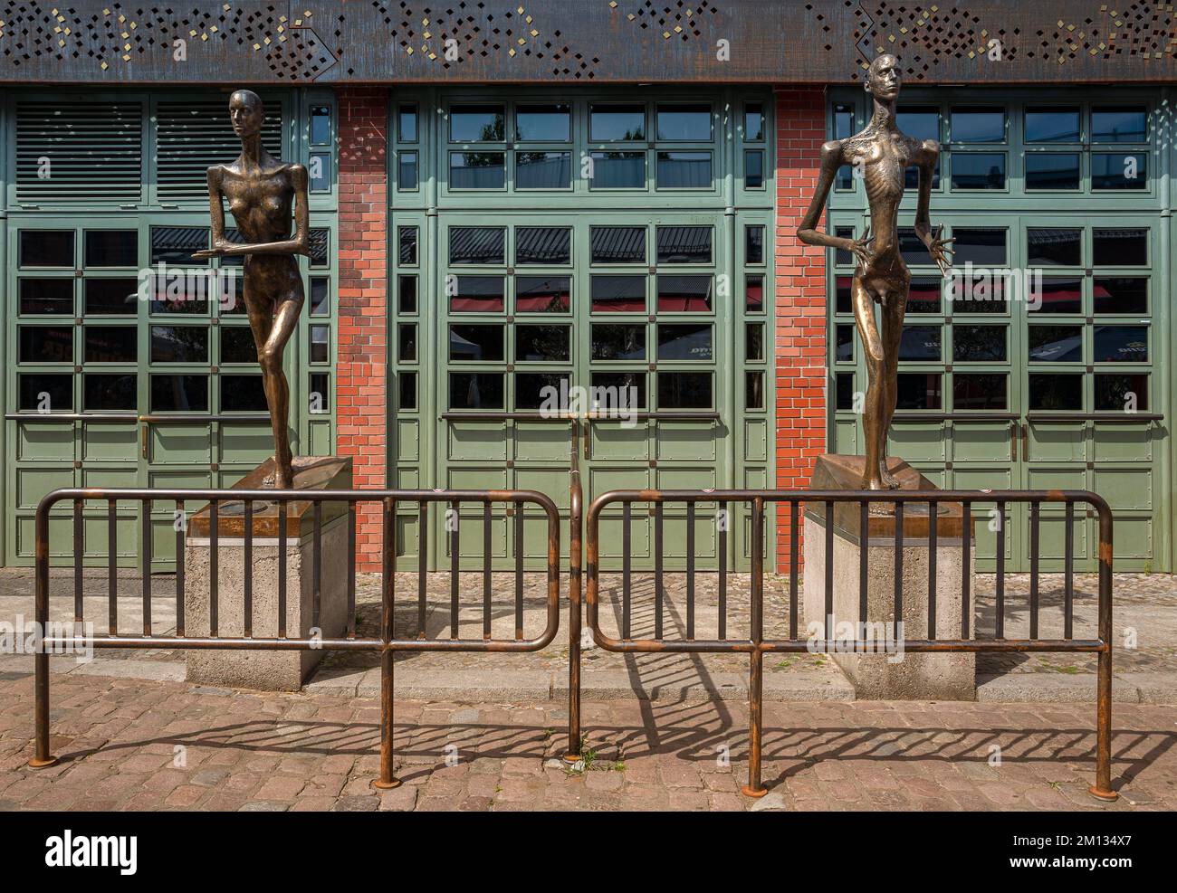 Bronze sculpture Adam and Eve by Rolf Biebl, Kulturbrauerei im ...