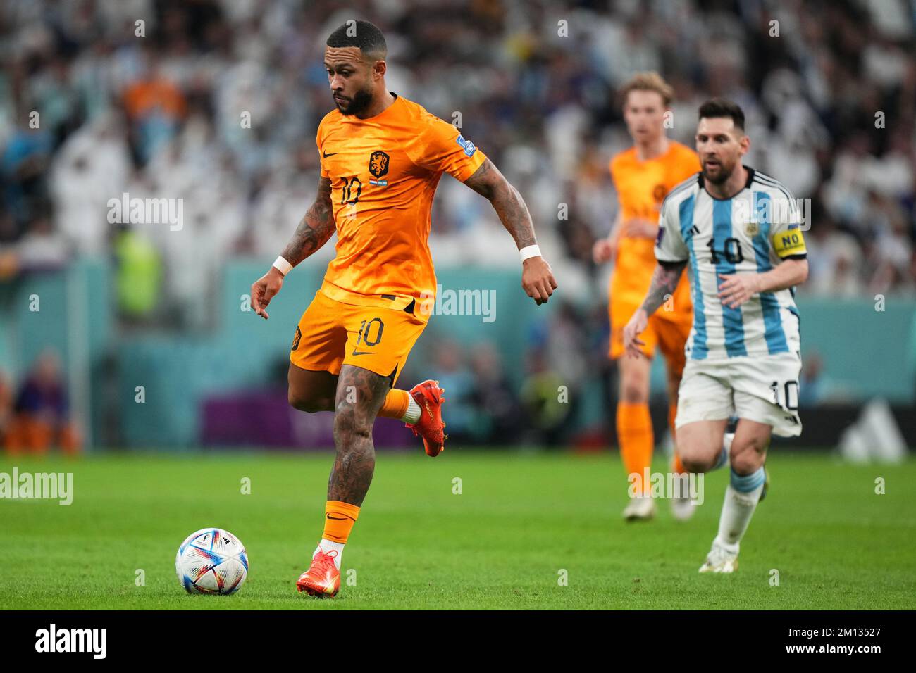 Lusail, Qatar. 09th Dec, 2022. Memphis Depay of Netherlands during the ...