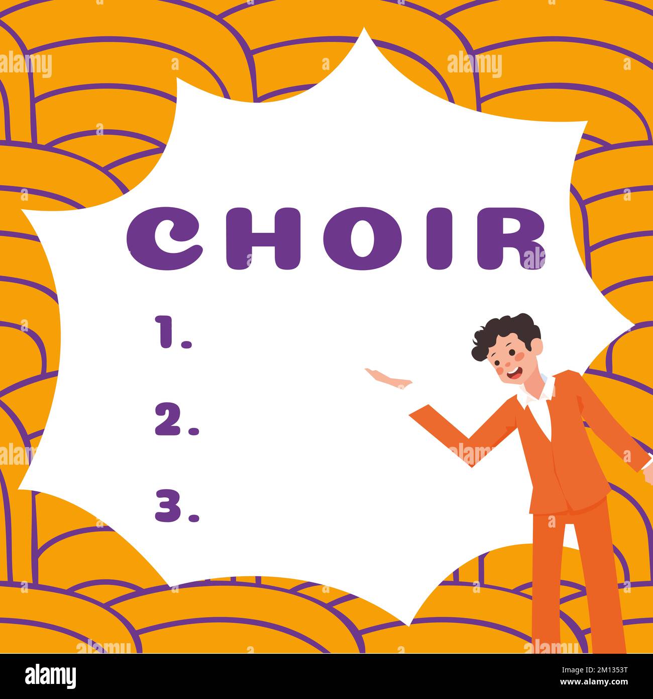 Conceptual display Choir. Business idea a group organized to perform ...