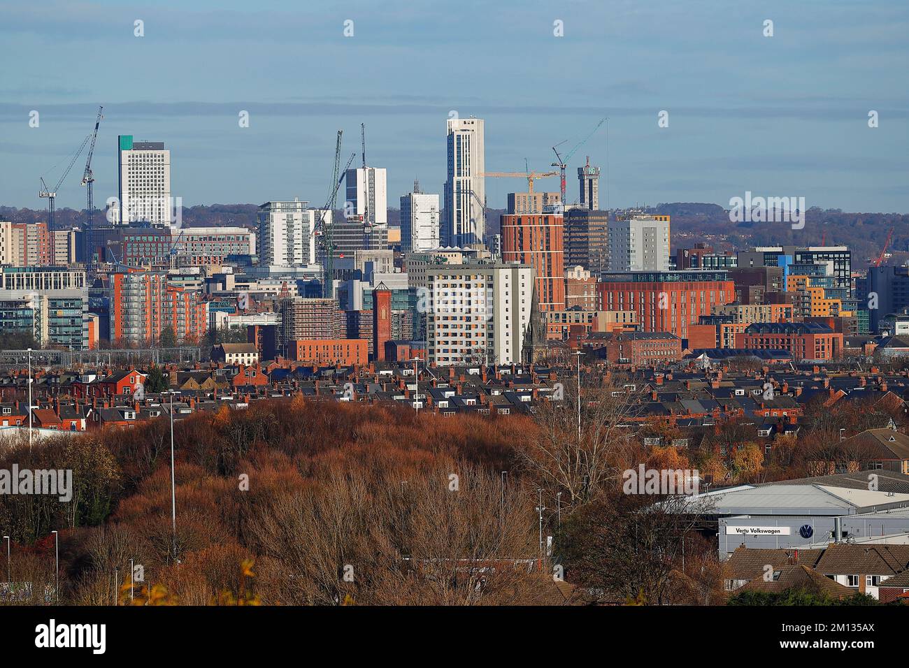 Leeds City Centre Skyline Stock Photo - Alamy