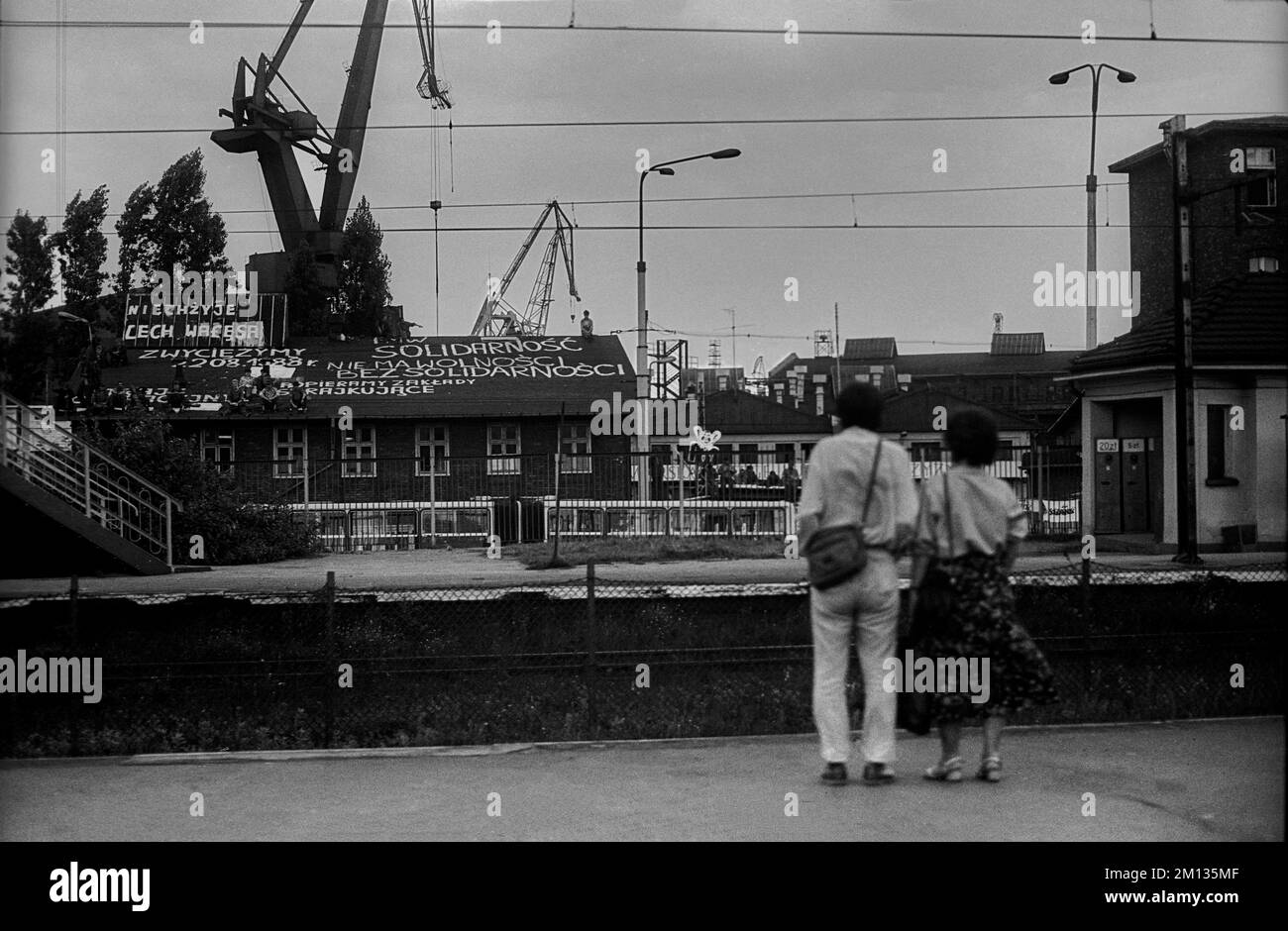 Gdansk poland lenin shipyard Black and White Stock Photos & Images - Alamy