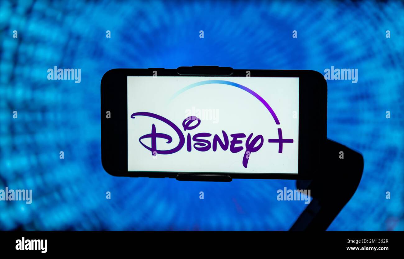 India. 9th Dec, 2022. In this photo illustration, the logo of Disney is ...