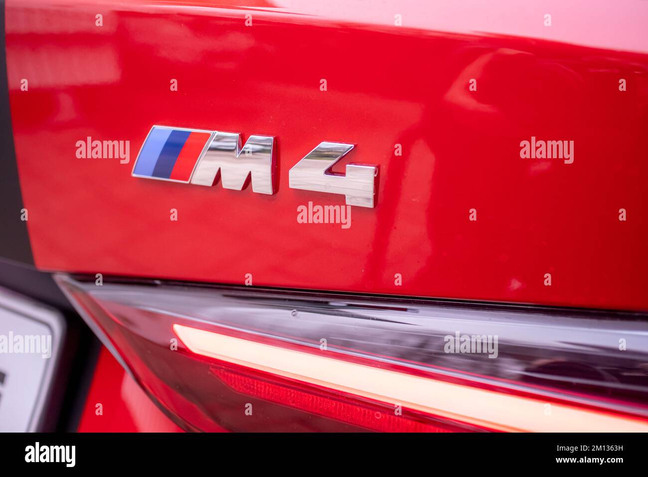 Slovenia, Ljubljana - 25 November 2022: Red BMW M4 Stock Photo - Alamy