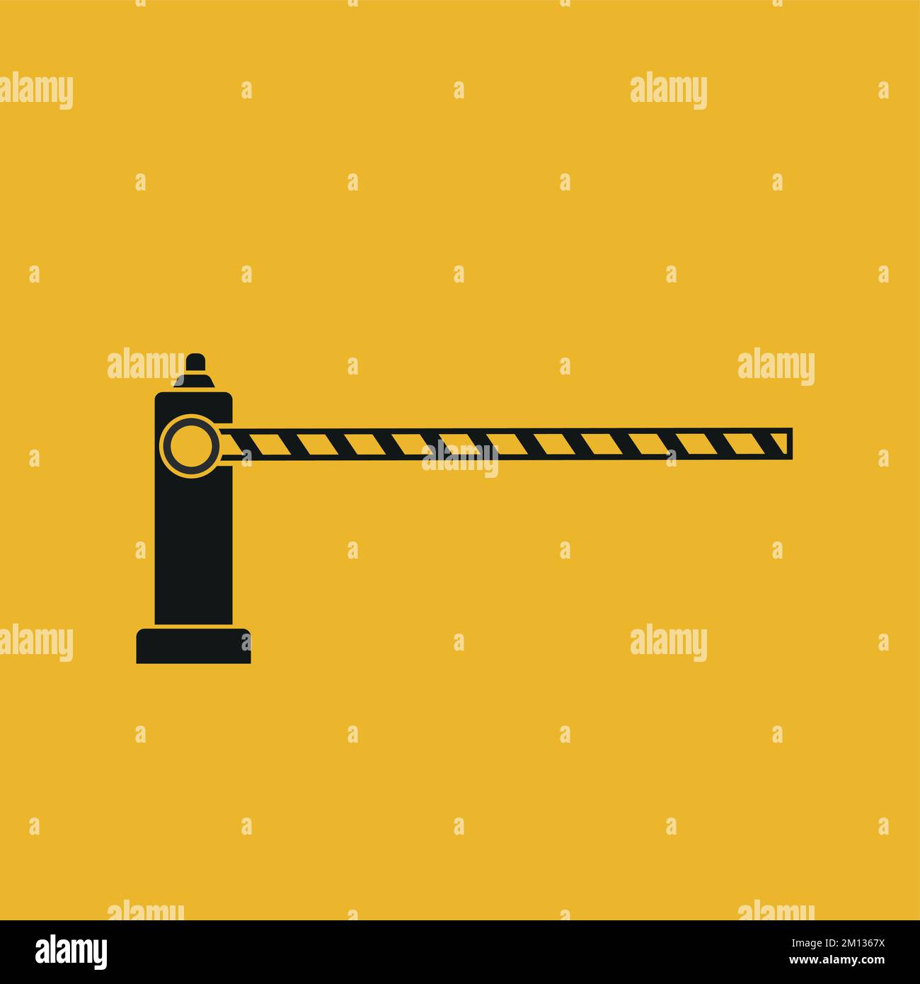 Creative Vector Illustration Of Open Closed Parking Car Barrier Gate Set With Stop Sign