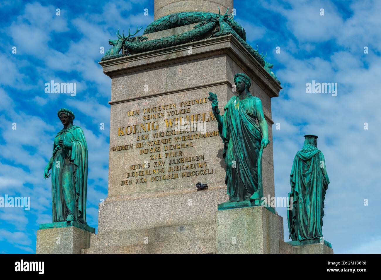 Jubilee column of 1841, King Wilhelm, monument, Schlossplatz, Stuttgart ...