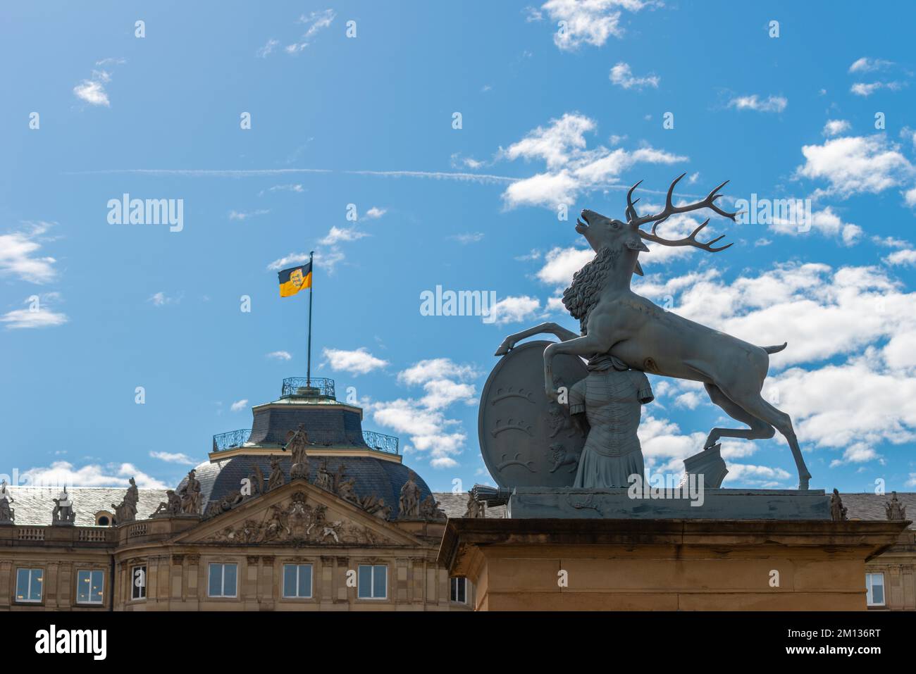 New Palace, Palace Square, Stuttgart-Mitte, architectural style late ...