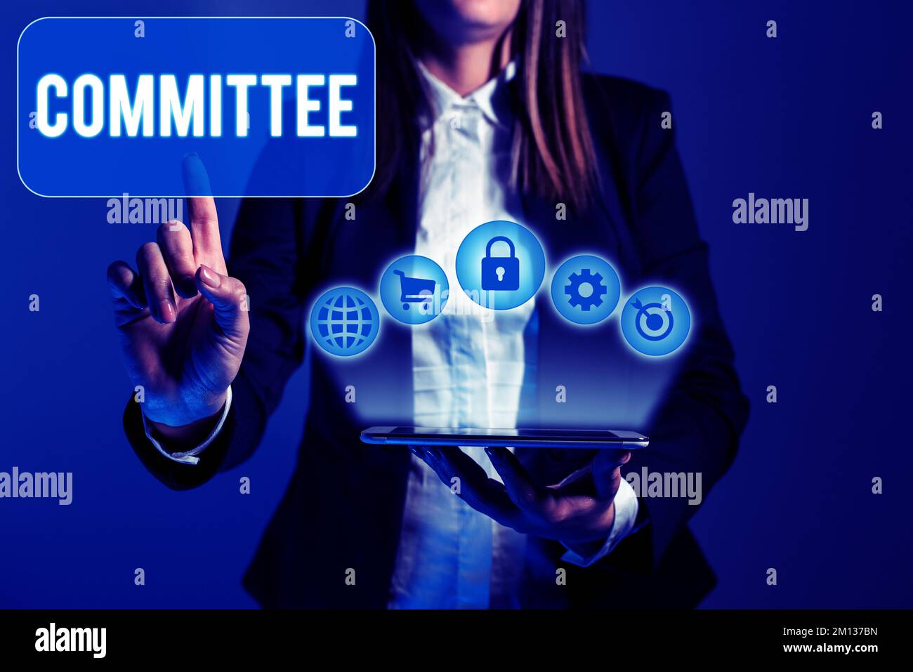 Text caption presenting Committee. Word Written on Group of people ...