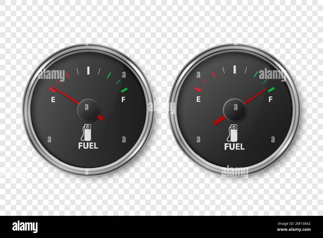 Vector 3d Realistic Silver Metallic Gas Fuel Tank Gauge, Oil Level Bar ...