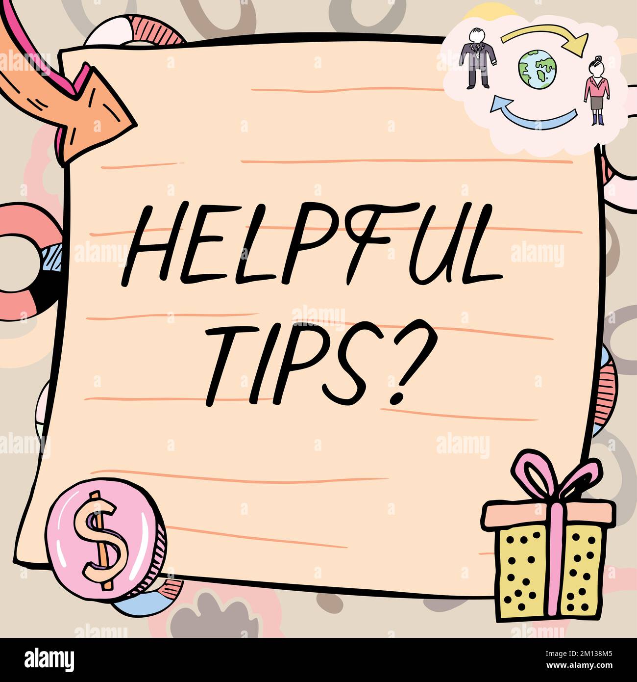 Sign displaying Helpful Tips. Business approach advices given to be ...