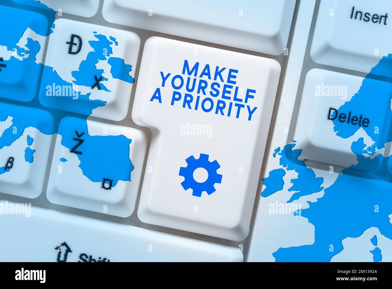 Hand writing sign Make Yourself A Priority. Internet Concept Think in ...