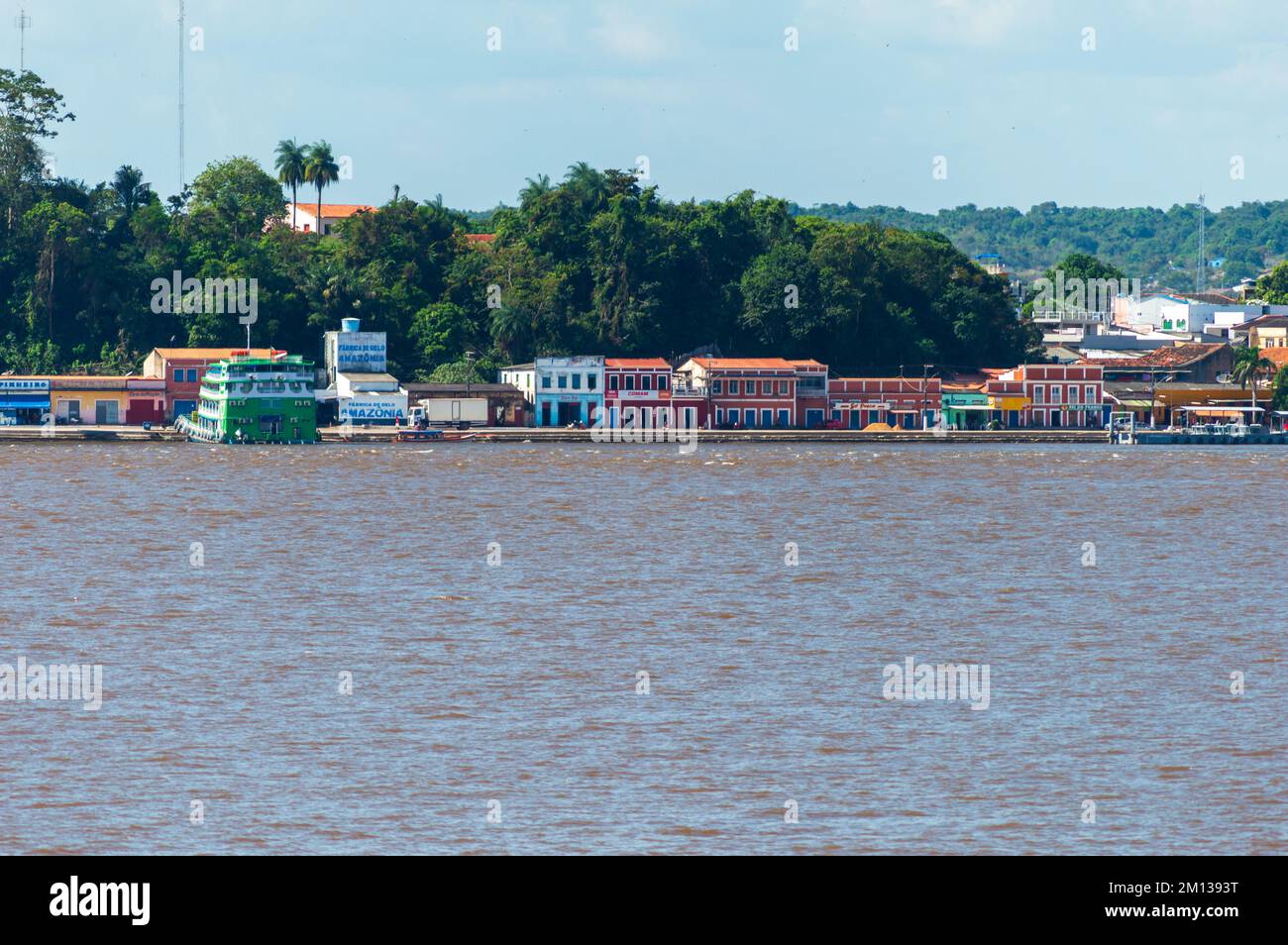 Small rural village on the river banks of Amazon river in Brazil Stock ...