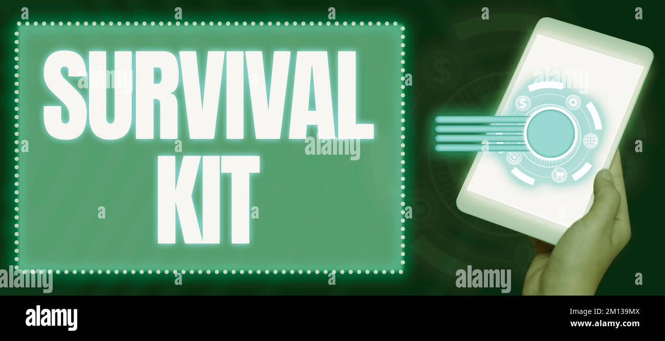 Writing displaying text Survival Kit. Business concept Emergency ...