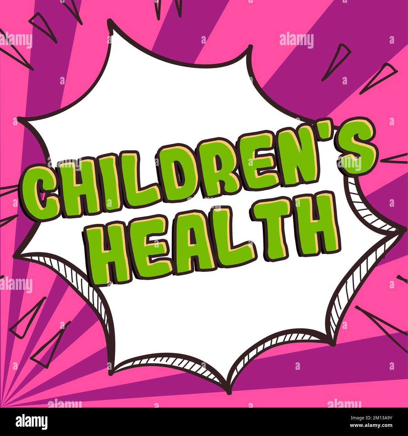 Sign displaying Children's Health. Word Written on kid condition of ...