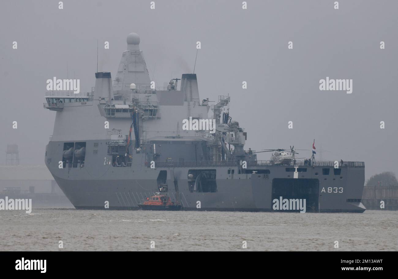 The River Thames was visited by a flotilla of Dutch Navy warships ...