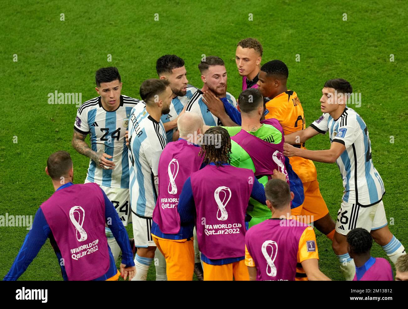 Tempers flare between players during the FIFA World Cup Quarter-Final ...
