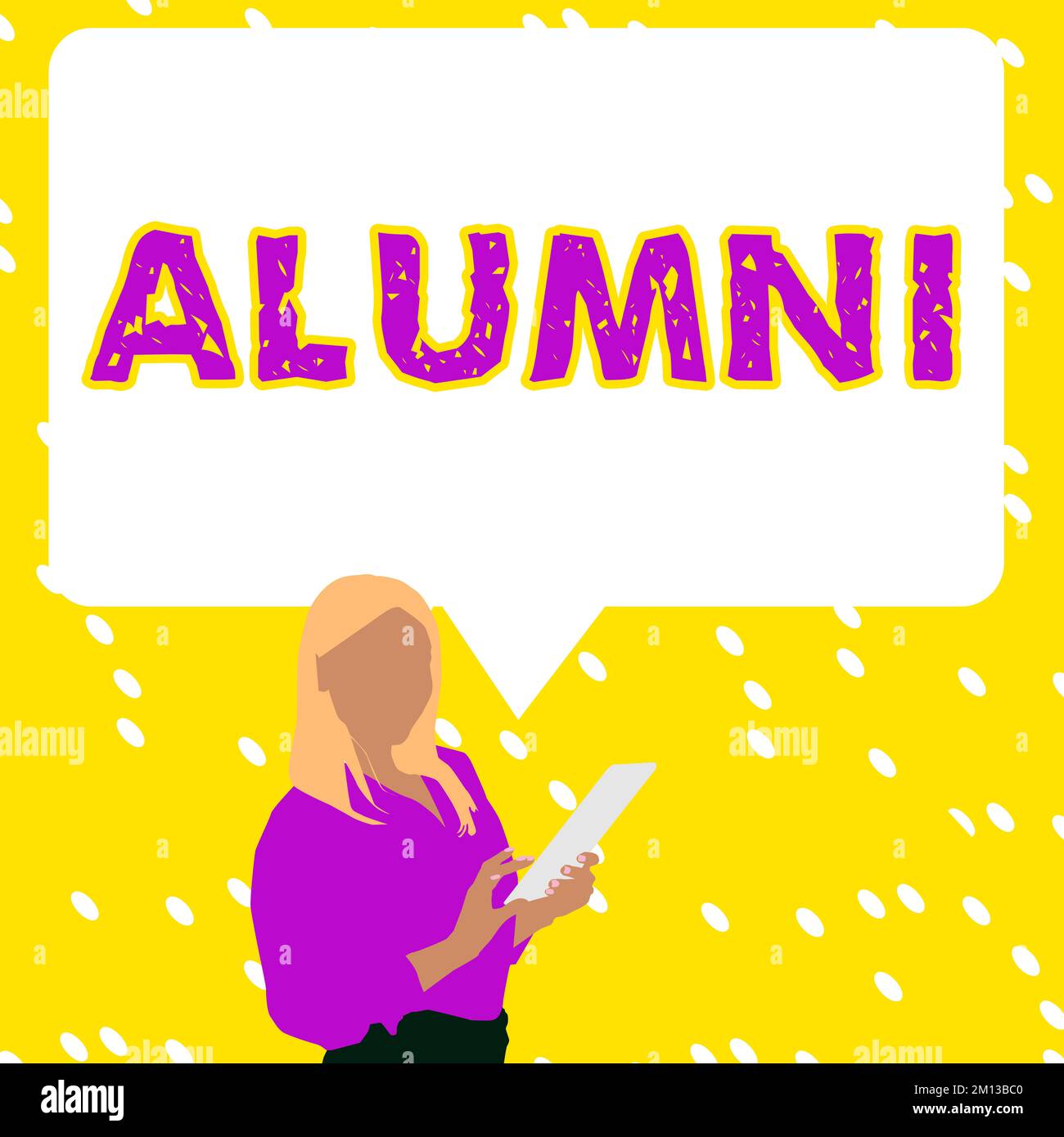 Conceptual caption Alumni. Concept meaning former pupil or student ...