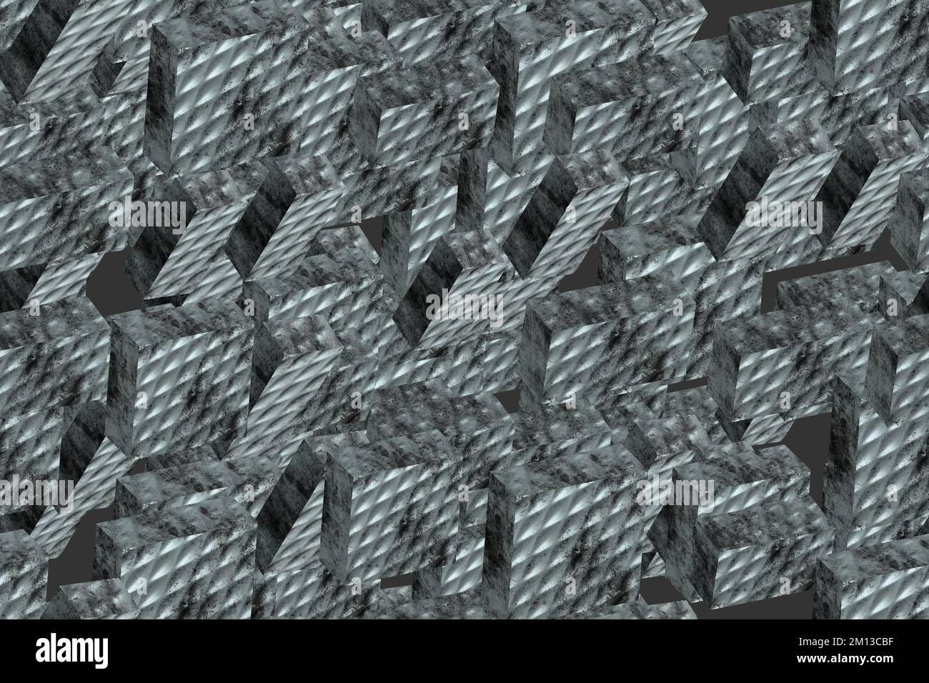 Metal Tiles Seamless Pattern, 3D Illustration Background Stock Photo ...
