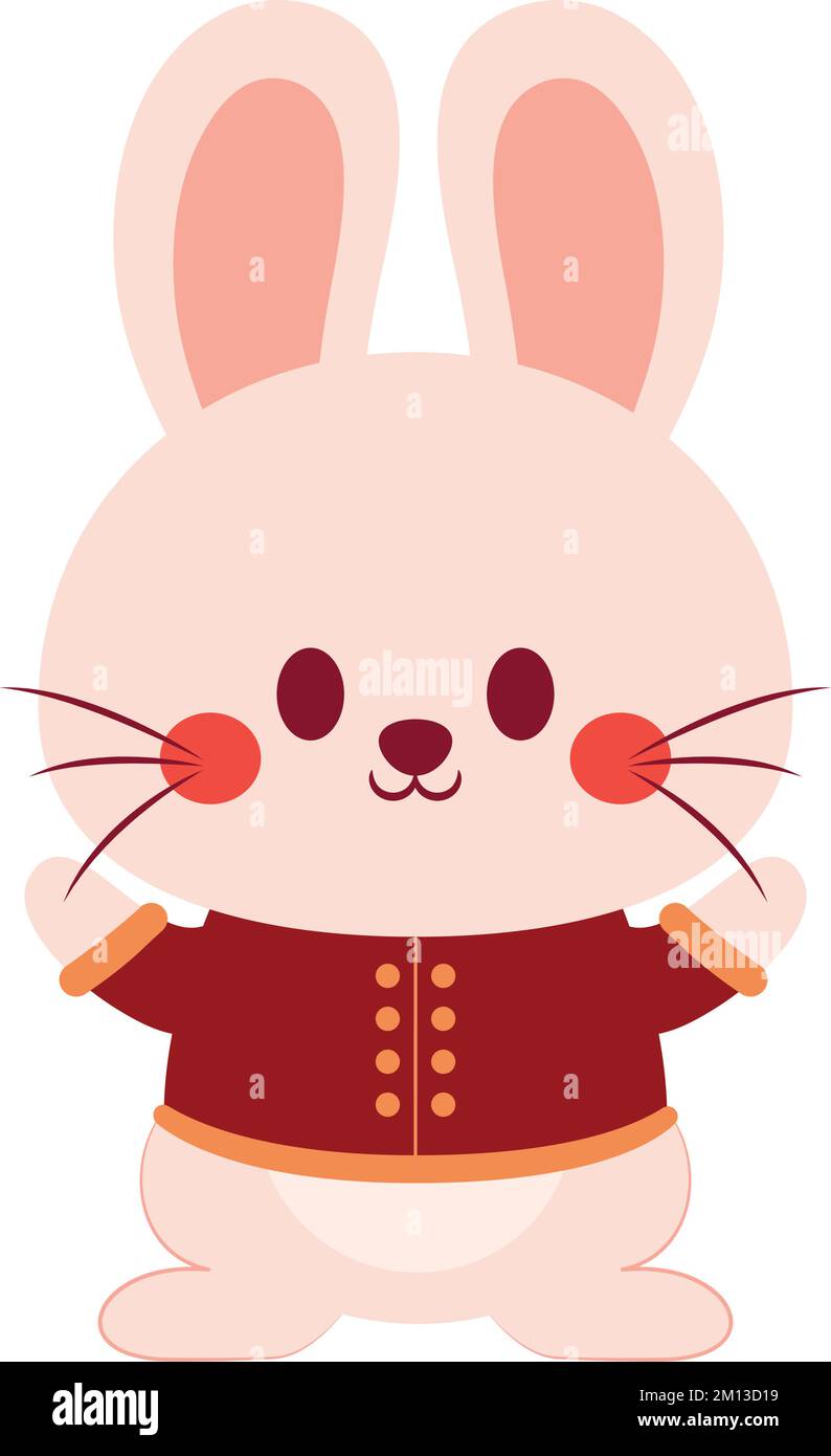 cute chinese rabbit Stock Vector Image & Art - Alamy